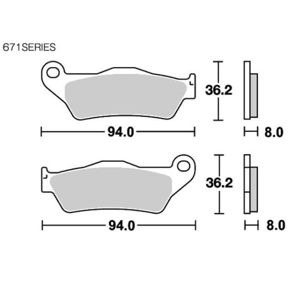 ●メーカー名：エスビーエス / SBS●商品名：ブレーキパッド 671SI オフロード（シンター）メーカー品番：777-0671070JANコード：49908520478021190 ADVENTURE 1190アドベンチャー125 EXC...
