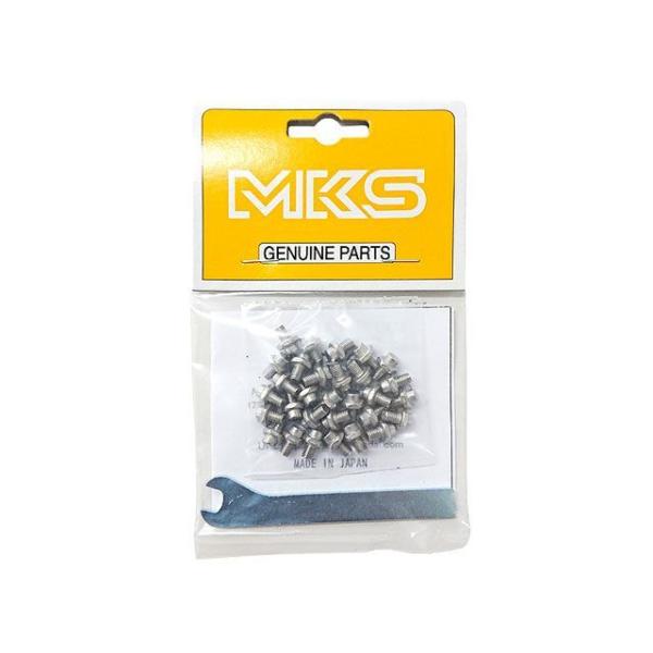 ●メーカー名：三ヶ島（自転車） / MKS(ミカシマ)●商品名：M3 REPLACE PIN KIT（シルバー）JANコード：4560369009374シルバー高さ：3.5mm幅：3.6mm六角部対面幅：5.5mm（M3ネジにてボディへ取り...