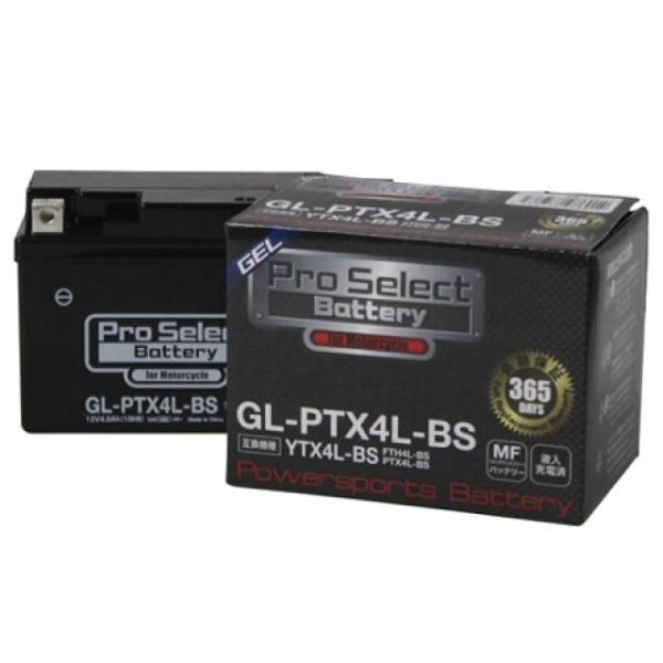 ●メーカー名：プロセレクトバッテリー / Pro Select Battery●商品名：プロセレクトバッテリー GL-PTX4L-BS（YTX4L-BS、FTH4L-BS 互換）（液入）メーカー品番：PSB111JANコード：4562338...