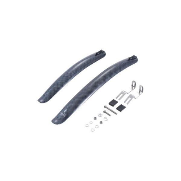 ●メーカー名：フォグリア / Foglia●商品名：フェンダーセット FI119FR カーボン調メーカー品番：72073JANコード：4938402720737カーボン調樹脂製96g700C取付け金具付前後セットクイック着脱式の前後フェンダ...