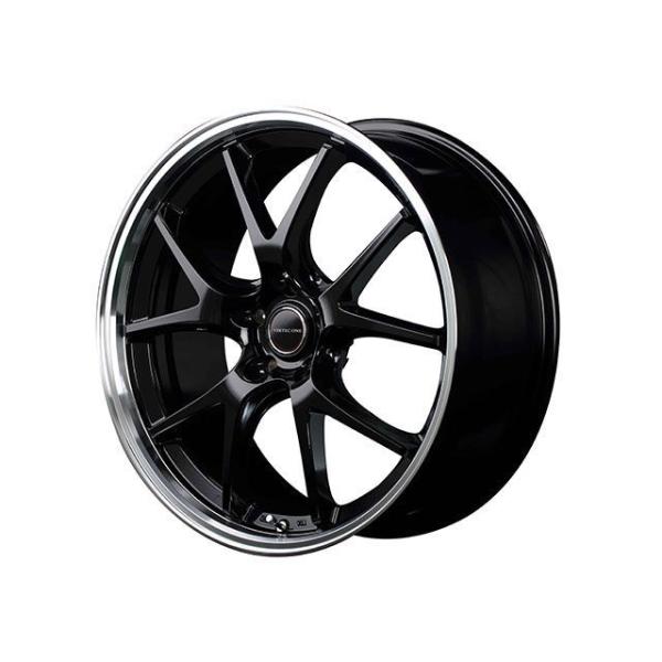 ●メーカー名：MID(エムアイディー)●商品名：VERTEC ONE EXE 5（グロッシーブラック/リムポリッシュ）JANコード：4560234982818グロッシーブラック/リムポリッシュ17x7.0J+48 5H114.3汎用工法：鋳...