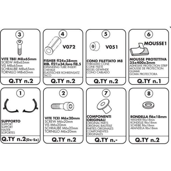 ●メーカー名：ジビ / GIVI●商品名：PL351/T351用取り付けキット（スペシフィックラック未装着）メーカー品番：givi_351KITJANコード：8019606092021FZ6 Fazer S2 FZ6フェザーS2FZ6 S2...