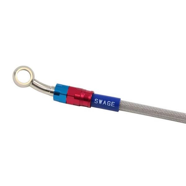 ●メーカー名：スウェッジラインプロ / SWAGE-LINE PRO●商品名：フロントホースキット バイピース（レッド＆ブルー）●ホースカラー クリアメーカー品番：SAP795FBJANコード：4550255978358Ninja ZX-4...