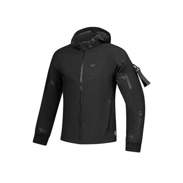 ●メーカー名：IXON(イクソン)●商品名：ジャケット M-BURNING WP A（ブラック）●サイズ：XLメーカー品番：100101170JANコード：3661615657187ブラックソフトシェルCEプロテクター：肩、肘/形状記憶フォ...