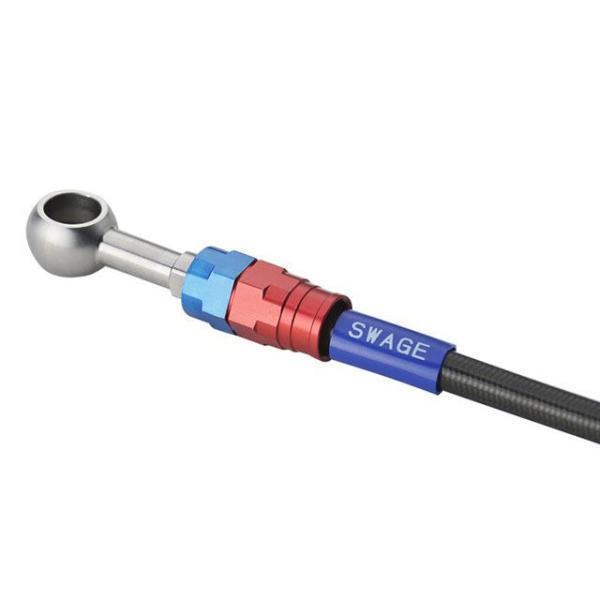 ●メーカー名：スウェッジラインプロ / SWAGE-LINE PRO●商品名：フロントホースキット バイピース（レッド＆ブルー）●ホースカラー ブラックメーカー品番：SAPB797FBJANコード：4550646129260Ninja ZX...