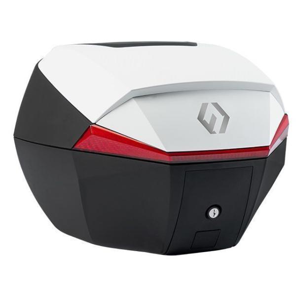 ●メーカー名：フルヒトロス / FURCHTLOS●商品名：リアボックス 35L用 SHIELD TOP CASE Sサイズ アップグレードバージョン トップケース バイク用（ホワイト/レッド）メーカー品番：FU11TCUP000S25EX...