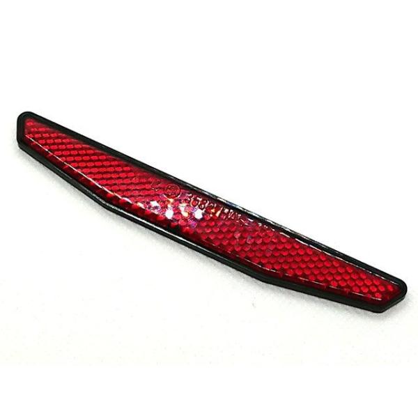 ●メーカー名：Fixe design(フィックスデザイン)●商品名：リフレクター Eマーク W125mm×H18mm t＝5mm Red PMMA＋A6061メーカー品番：FDRE101JANコード：4580720140263汎用 レンズ：...