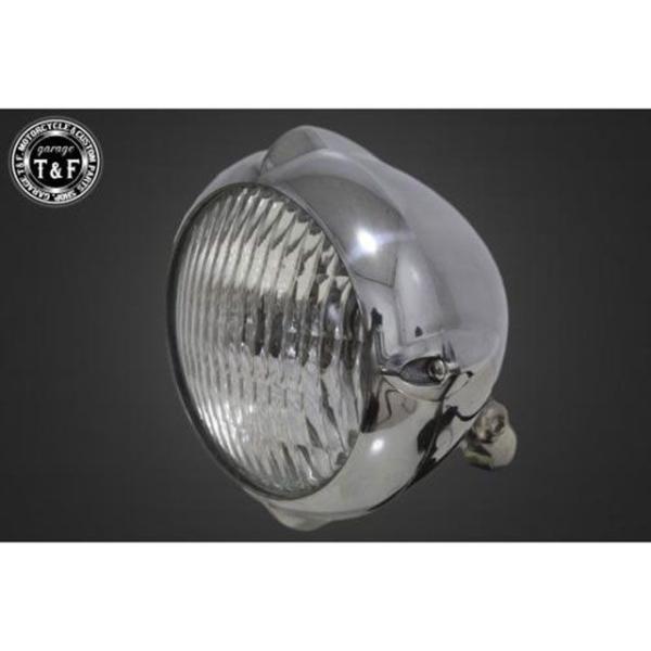 ●メーカー名：ガレージT&amp;F / T&amp;F(ガレージティーアンドエフ)●商品名：5.75インチビンテージヘッドライト/クラシックレンズ仕様（ステー無し）●タイプ マットブラックリム/ポリッシュボディ・クリアーメーカー品番：・4...