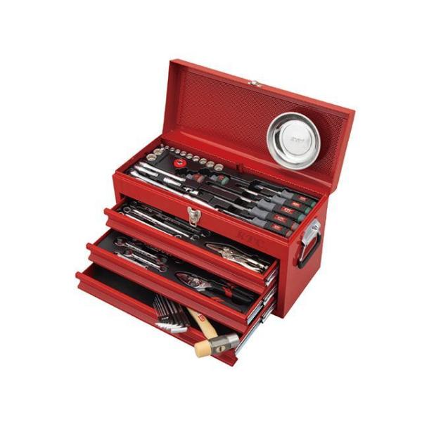 ●メーカー名：ケイティーシー / KTC(ケーティーシー)●商品名：SK35426BXR 54点組 9.5SQ 自動車・二輪整備用 インチサイズ スタンダードセット ツールチェスト（レッド）メーカー品番：SK35426BXRJANコード：4...