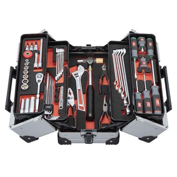 ●メーカー名：ケイティーシー / KTC(ケーティーシー)●商品名：SK35626WZS 56点組 9.5SQ 自動車・二輪整備用 スタンダードセット 両開きメタルケース（シルバー）メーカー品番：SK35626WZSJANコード：49894...