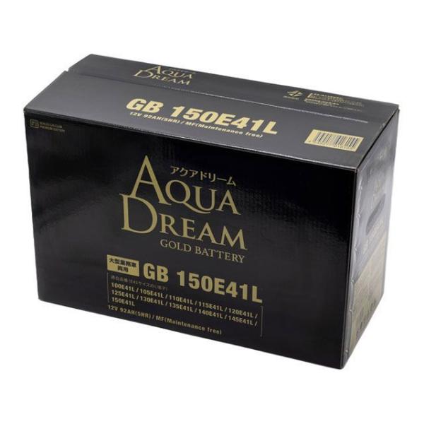 ●メーカー名：アクアドリーム / AQUA DREAM●商品名：GOLD 四輪バッテリー AD-GB150E41Lメーカー品番：150E41LJANコード：4549277016155国産車用 （充電制御車対応）オープンベント・補水型