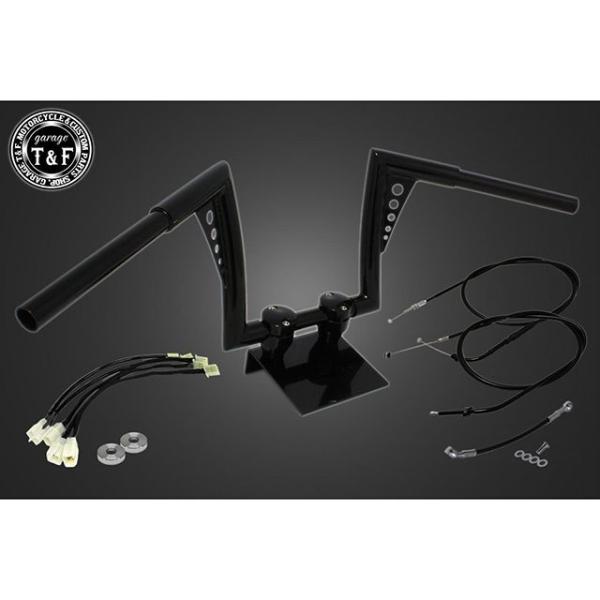 ●メーカー名：ガレージT&amp;F / T&amp;F(ガレージティーアンドエフ)●商品名：レブル250 2017-2019年 ABS搭載モデル 極太バットマンハンドル 10インチ＆ワイヤーセット（ブラック）メーカー品番：・7091912...