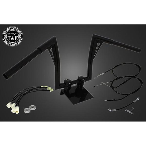 ●メーカー名：ガレージT&amp;F / T&amp;F(ガレージティーアンドエフ)●商品名：レブル250 2017-2019年 ABS搭載モデル 極太バットマンハンドル 12インチ＆ワイヤーセット（ブラック）メーカー品番：・7091914...