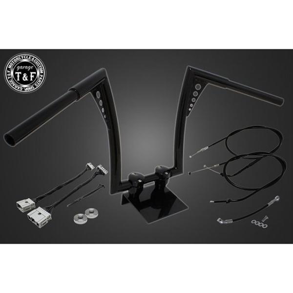 ●メーカー名：ガレージT&amp;F / T&amp;F(ガレージティーアンドエフ)●商品名：レブル250 2020-2024年 ABS搭載モデル 極太バットマンハンドル 14インチ＆ワイヤーセット（ブラック）メーカー品番：・7091924...