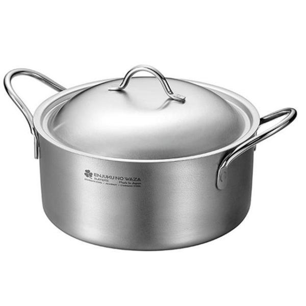 ●メーカー名：ヨコヤマ / YOKOYAMA●商品名：EJSA-1000 燕熟の技（クローバー）3LAYERS 両手鍋20cmメーカー品番：EJSA-1000JANコード：4965220212069熱の伝わりの良いアルミ芯三層構造（3LAY...