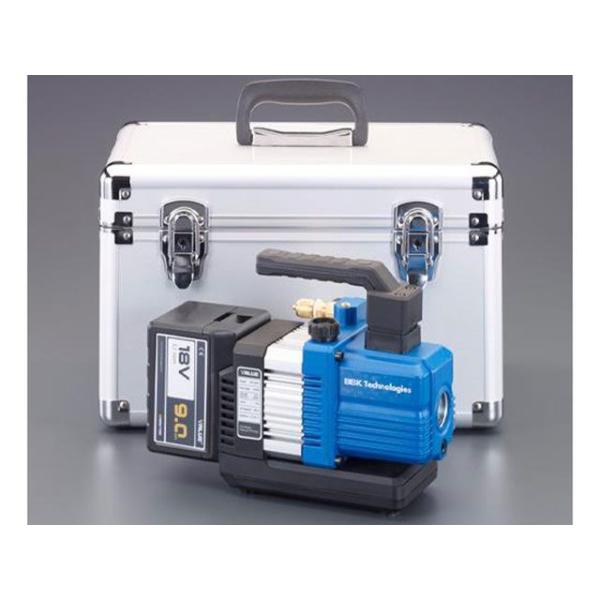 ●メーカー名：エスコ / ESCO●商品名：DC18.0V/9.0Ah 真空ポンプ（充電式）メーカー品番：EA112BK-11JANコード：4550061958391仕様：充電器・バッテリー・専用ケース付モーター：150W排気速度（L／分）...