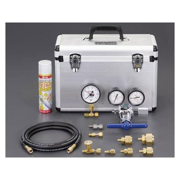●メーカー名：エスコ / ESCO●商品名：気密試験セットメーカー品番：EA301KA-1AJANコード：4550061914649セット内容：13点セットチッソガス調整器φ75mm置針式圧力計（チーズアダプタ付）開閉バルブフレアユニオン（...