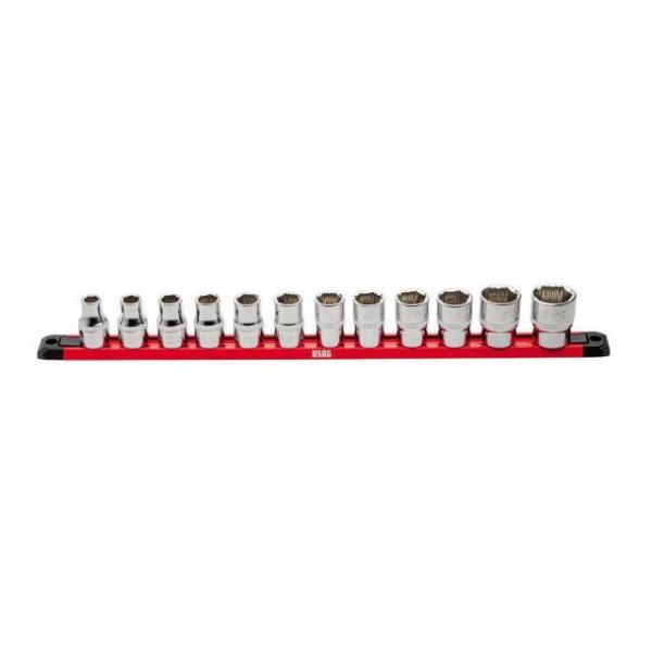 ●メーカー名：ウーザック / USAG●商品名：X-Grip 1/2SQ ソケットセットメーカー品番：235-1/2X/SE12JANコード：8001150047664・六角穴付きボルト専用・通常の六角形穴付きボルトと完全になめてしまった六...