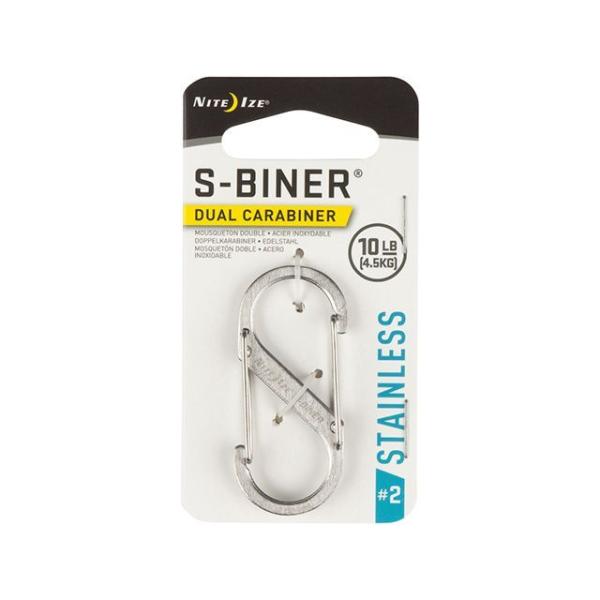●メーカー名：ナイトアイズ / NiteIze●商品名：NI00743 エスビナー S-BINER ＃2（ステンレスシルバー）メーカー品番：NI00743JANコード：94664007437通常カラビナーで使われるスプリングでのゲート開閉で...