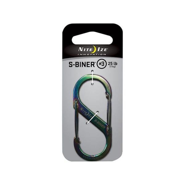 ●メーカー名：ナイトアイズ / NiteIze●商品名：NI00741 エスビナー S-BINER ＃3（スペクトラム）メーカー品番：NI00741JANコード：94664007413通常カラビナーで使われるスプリングでのゲート開閉ではなく...