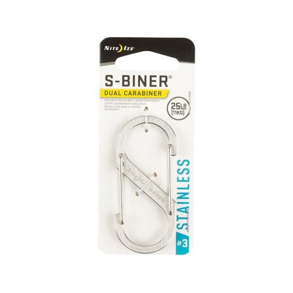 ●メーカー名：ナイトアイズ / NiteIze●商品名：NI00744 エスビナー S-BINER ＃3（ステンレスシルバー）メーカー品番：NI00744JANコード：94664007444通常カラビナーで使われるスプリングでのゲート開閉で...