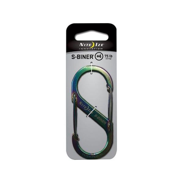 ●メーカー名：ナイトアイズ / NiteIze●商品名：NI00742 エスビナー S-BINER ＃4（スペクトラム）メーカー品番：NI00742JANコード：94664007420通常カラビナーで使われるスプリングでのゲート開閉ではなく...