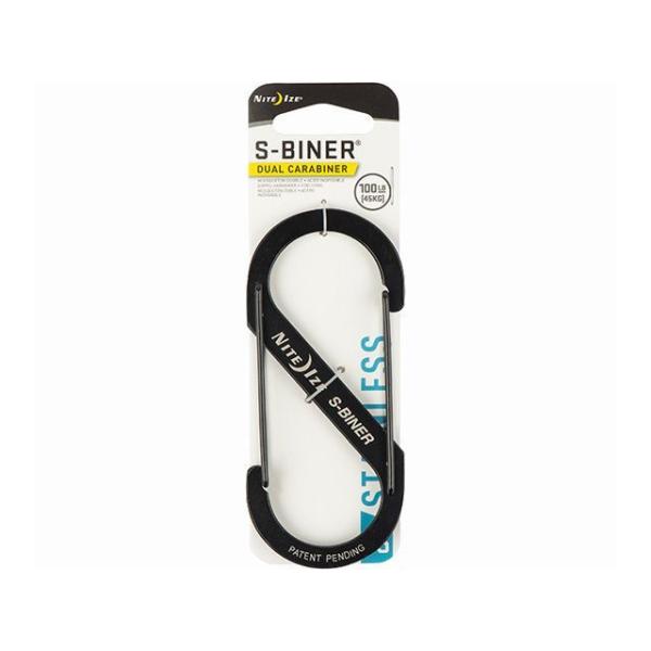 ●メーカー名：ナイトアイズ / NiteIze●商品名：NI00827 エスビナー S-BINER ＃5（ブラックチタン）メーカー品番：NI00827JANコード：94664008274通常カラビナーで使われるスプリングでのゲート開閉ではな...