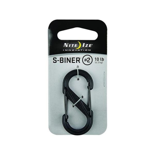 ●メーカー名：ナイトアイズ / NiteIze●商品名：NI01097 エスビナー S-BINER プラスチック ＃2（ブラック/ブラックゲート BG）メーカー品番：NI01097JANコード：94664010970通常カラビナーで使われる...
