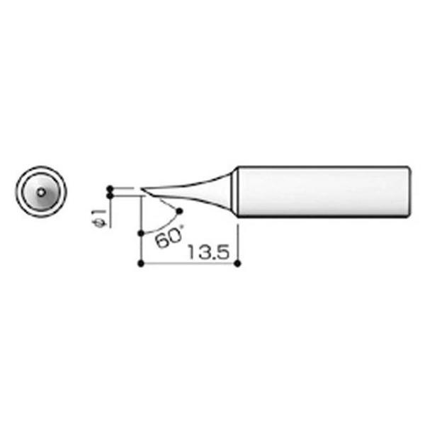 ●メーカー名：ハッコー / HAKKO●商品名：T18-C1 こて先/1C型メーカー品番：T18-C1JANコード：4962615027536品番：FX8801-01 / FX8802-01 / FX600-01 / FX600-02対応す...