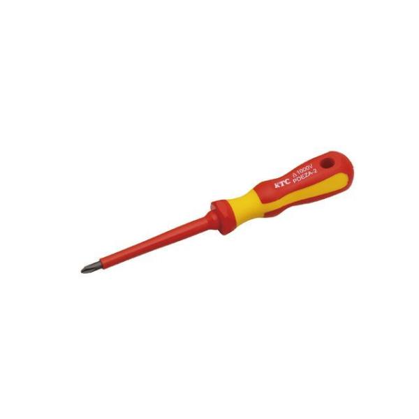 ●メーカー名：ケイティーシー / KTC(ケーティーシー)●商品名：PDEZA-2 絶縁ドライバ クロス NO.2×125メーカー品番：PDEZA-2JANコード：4989433845883軸径（d：mm）：8 グリップ径（D：mm）：33...