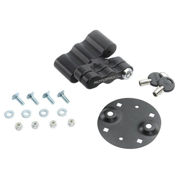 ●メーカー名：ロトパックス / ROTOPAX●商品名：ロックス パックマウント キー2個付き（ブラック）メーカー品番：RX-LOX-PMJANコード：4550255383350ブラックアルミロックパックマウント×1付属ネジピッチ：5/16...