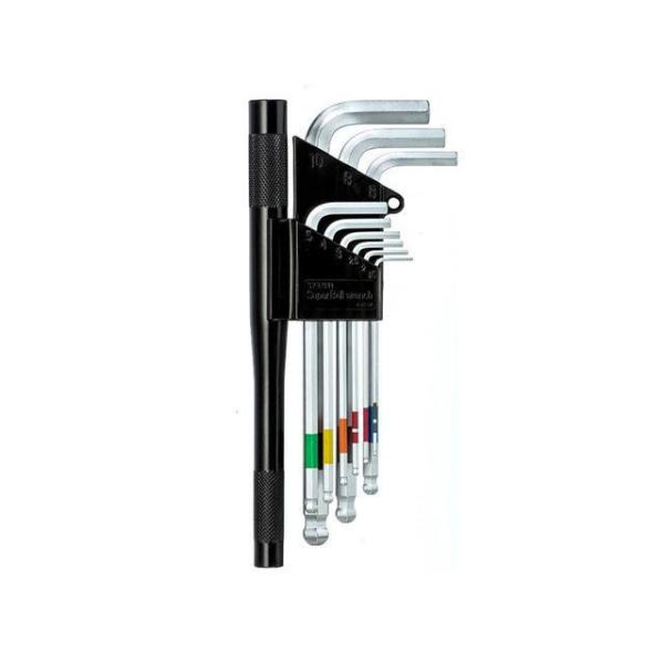 ●メーカー名：ワイズ / Y’s●商品名：ワイズ スーパーボールレンチ（セミロング）9本組パイプハンドル付セットメーカー品番：SB-1000JANコード：4951908002930■セット内容：1.5/2/2.5/3/4/5/6/8/10m...