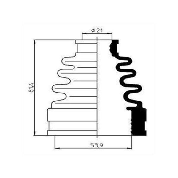 ●メーカー名：セイケン / Seiken●商品名：600-00170 （SB170） ドライブシャフトブーツキットメーカー品番：600-00170JANコード：4571187441314高さ（ミリ）：81.4、小径（ミリ）：21.0、大径（...