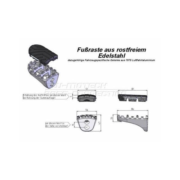 ●メーカー名：SWモテック / SW-MOTECH(エスダブリューモテック)●商品名：フットレストキット Honda XRV 650/750（87-03）XL600V（87-96）CRF1000Lメーカー品番：sw_FRS_01_011_1...