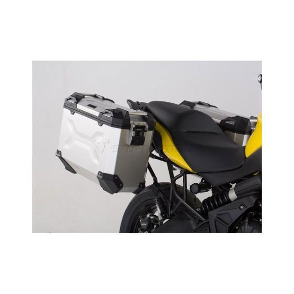 ●メーカー名：SWモテック / SW-MOTECH(エスダブリューモテック)●商品名：TRAX（トラックス）ADV パニアシステム シルバー 37/37 L、Kawasaki Versys 650（15-）メーカー品番：sw_KFT_08_...