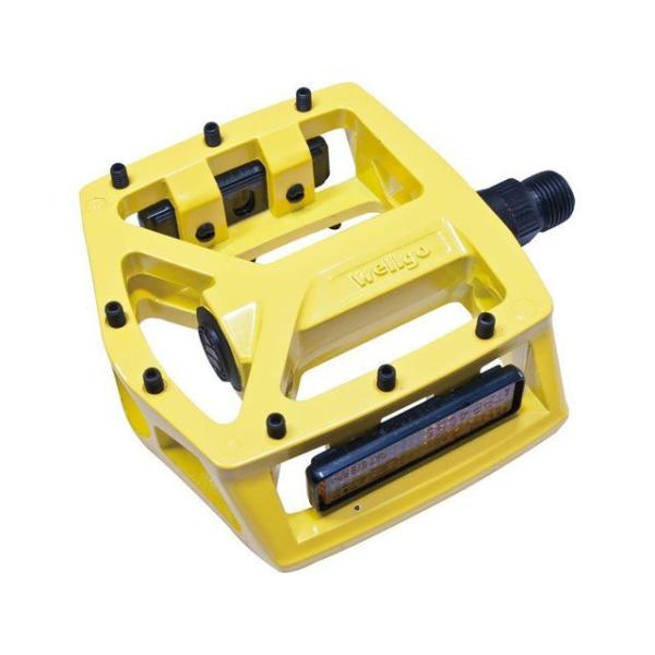 ●メーカー名：ウェルゴ（自転車） / WELLGO(ウェルゴ)●商品名：自転車 ペダル （MG-4） マグネシウム製ボディ 左右ペア 9/16芯（イエロー）メーカー品番：MG-4JANコード：4962625753074イエロー踏面サイズ/1...