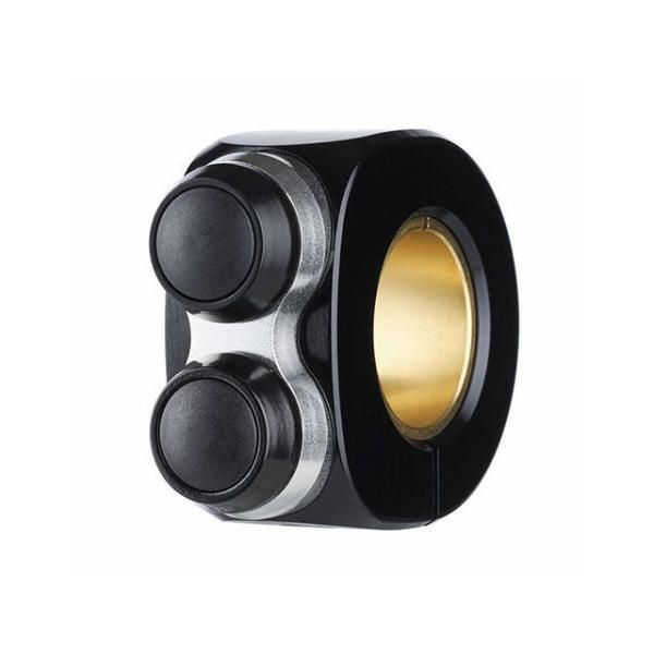 ●メーカー名：モトガジェット / motogadget●商品名：mo.スイッチ ベーシック シルバーインレイ/2ボタンメーカー品番：MG-4004011汎用 ブラックボディー/シルバーインレイ22mm（7/8インチ）、1インチ（25.4mm...