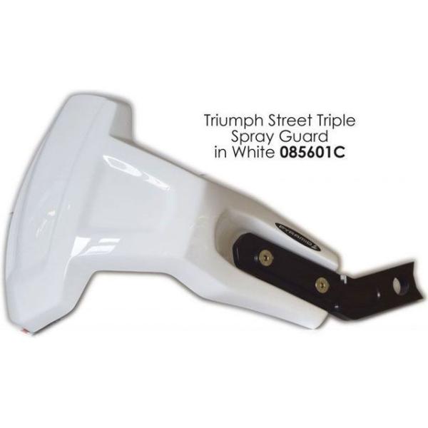 ●メーカー名：ピラミッドプラスチック / PYRAMID PLASTICS(ピラミッド プラスチック)●商品名：Triumph Street Triple 675 Spray Guard Gloss White 2013＞2017 ｜ 08...