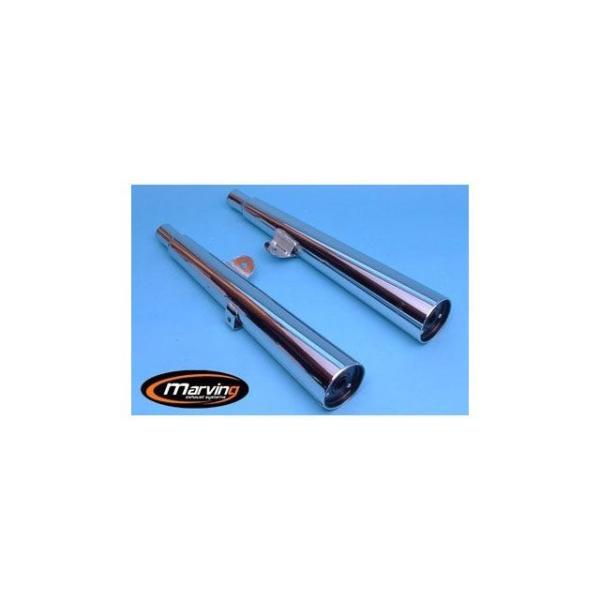 ●メーカー名：マービング / Marving●商品名：デュアルマフラー Marvi クロム - EU公道走行認可 for Honda CX 500 C CUSTOMメーカー品番：mvg_H-2072-BCその他のモデルMARVING MAR...