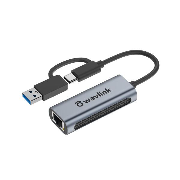 【最大2500Mbps】WAVLINK USB-C 有線LANアダプターは最大2500Mbpsのまでの高速回線速度を提供します。Wi-Fi接続よりもっと安全及び信頼性の高い接続を提供し、超高速ネットワークスピードで音楽、映画、写真アルバムな...