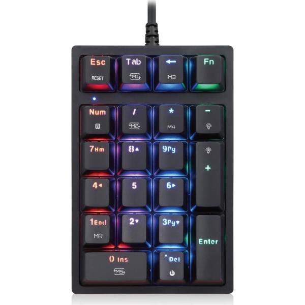 メーカー型番 : AS-K24 接続 : USB2.0 電源 : バスパワーキータイプ :メカニカルキー キー数 : 21キーケーブル長 : 180cm 対応OS : Windows10 / 8.1 / 8 / 7原産国:中国