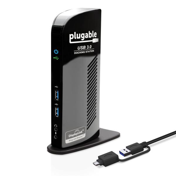 柔軟な拡張性 - USB 3.0 と USB-C ポート に対応したハイブリッドケーブルが同梱されており、接続したシステムに 2 台のモニタ、ギガビット・イーサネット、音声出入力、さらに合計 6 つの USB ポート（USB 3.0 x 2...