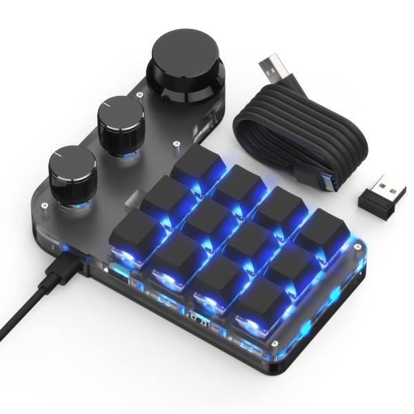 【DIY自由編集＆簡単なインストール】シンプルな操作、複数のキーボードとの競合なし、キーボードの標準のすべてのキー機能を設定して、ショートカットキーと1つのキーの複雑な組み合わせを実現できます。ご注意：以下のサイトにGoogleドライブから...