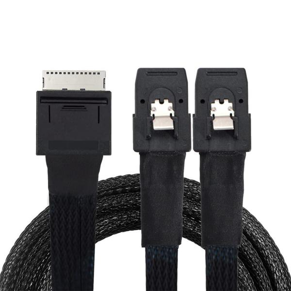 はめ合い部品へのロック：アクティブラッチ付き最大16 Gbpsのデータ転送速度このOCuLink 8 xケーブルは、SFF-8087コネクタを備えたバックプレーンやOCuLink SFF-8611 8 xコネクタを備えたコントローラなどの内...