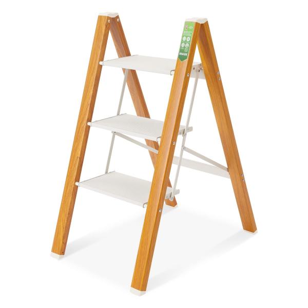 【商品寸法】展開時サイズ：幅45cm×奥行64cm×高さ82cm、折りたたみサイズ：幅45cm×奥行5.5cm×高さ88.5cm。【素材】アルミ合金製。このはしごは高品質の素材で作られ、何回展開しても大丈夫です。最大使用荷重は150kgです...