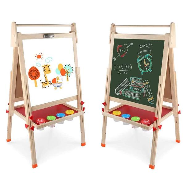 【子供連れのプレゼント?】子供が絵を描いたり学んだりするのに適した画板で、子供たちの絵を描いたり学んだりする能力を高めることができます。子供のために、それは彼らに贈り物として与えることができます?。【両面デザイン?スクロールデザイン】この製...