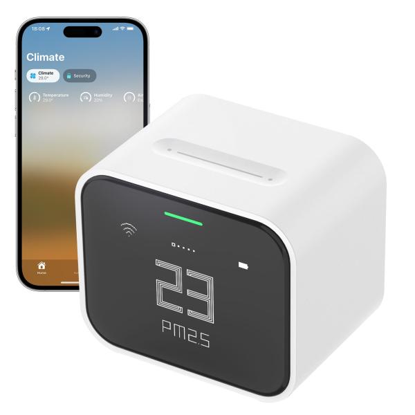 【5 in 1空気計測器】PM2.5、PM10、CO2、温度、湿度の五つのデータを検測でき、それによって空気清浄機をオンにするか、または窓を開け風を通させるか、部屋の環境を改善するためのタイムリーな対策を取ることができます。【高精度センサー...