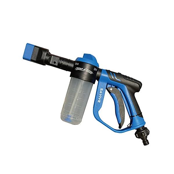 コンプレッサー不要。一般的なガーデンホースアダプターに直接接続するだけで、手軽に泡洗浄を楽しめます。ご家庭はもちろん、コンプレッサー不要なので外出先でも使用しやすくアウトドアにも最適です。泡と水洗浄の2ウェイの簡単切替機能付き。車、オートバ...