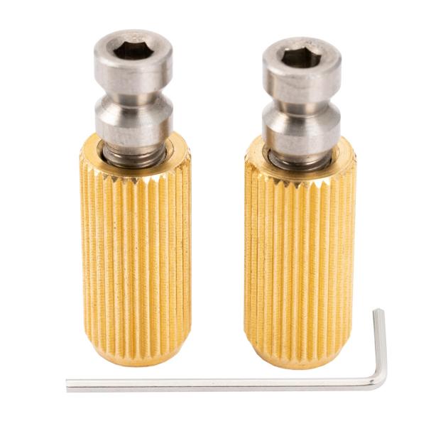 ウィルキンソンWVPトレモロブリッジの純正交換用マウントスタッドとアンカースタッドはステンレス製、アンカーは純真鍮製で、耐久性、安定性、耐腐食性に優れています。アンカーの直径：9mm、スタッドの直径：4mm高さ調節が可能で、取り付けも簡単パ...