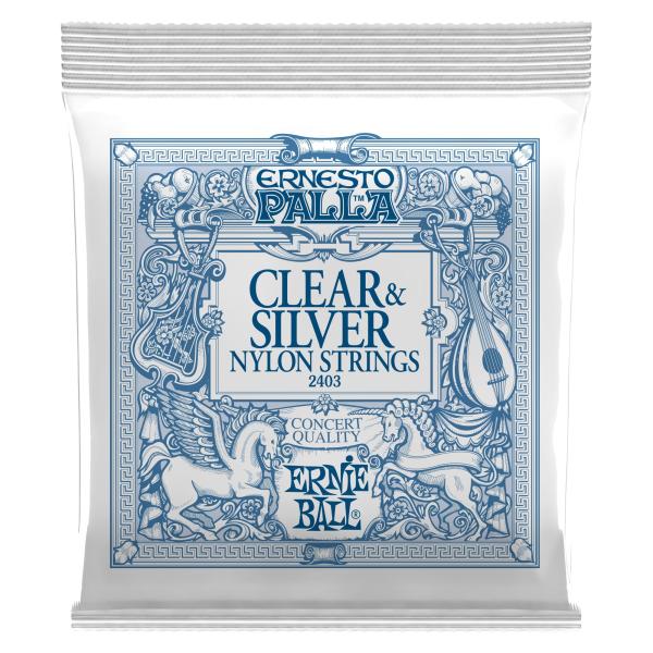ゲージ: 1st .028,2nd .032,3rd .040,4th .030,5th .036,6th .042 (ミディアム・テンション)シルバー・メッキされた銅の巻線とクリアー・ナイロン弦を組み合わせたスタンダードなクラシック・ギター弦
